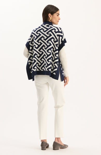 Blakely Signature Capelet - Mid Navy – tyler böe